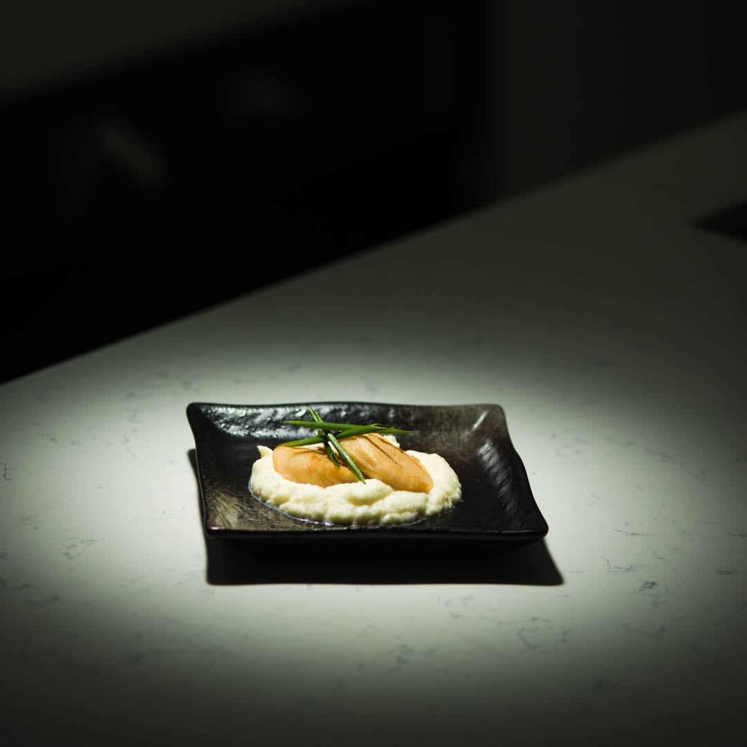 Kombu Cured Scallops w Cauliflower Puree | Ready-to-Eat Edible Stories